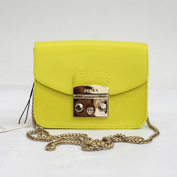 Furla | Bags | Furla Metropolis Chain Shoulder Bag Yellow | Poshmark